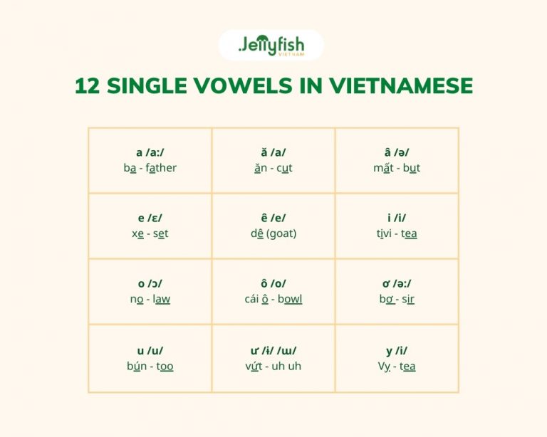 How to use Vietnamese vowels and Vietnamese consonants